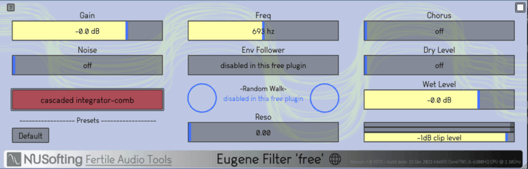 Eugene Filter Free : Audio Effect — NUSofting